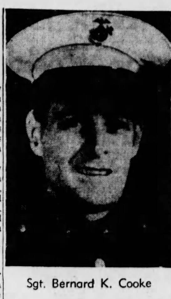 SERGEANT BERNARD JOSEPH COOKE; U.S. MARINE CORPS – Honor Norwalk CT ...