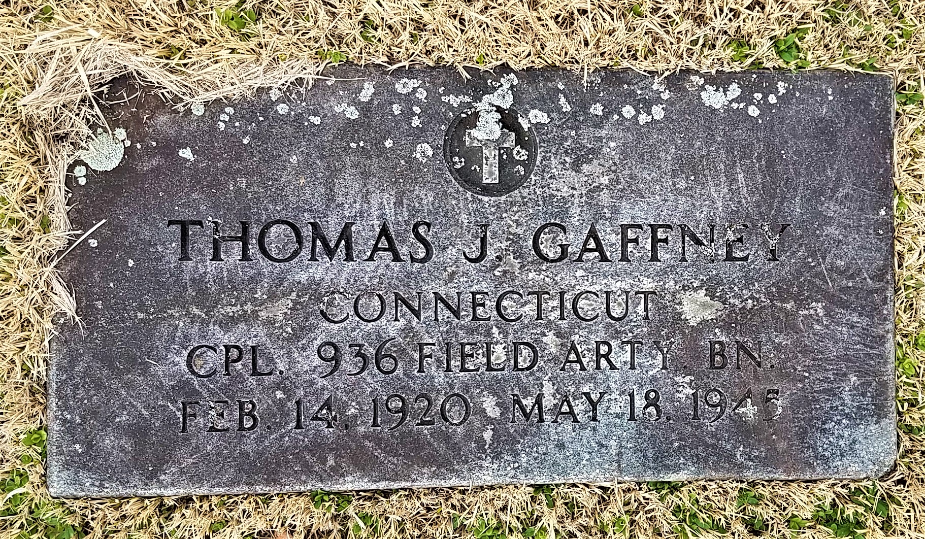 CORPORAL THOMAS JOSEPH GAFFNEY; U.S. ARMY – Honor Norwalk CT veterans