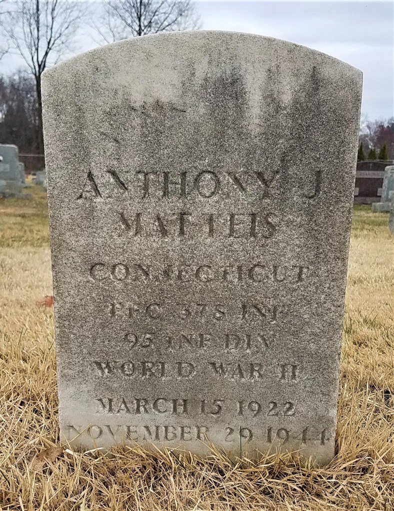 PRIVATE FIRST CLASS ANTHONY JOSEPH MATTEIS; U.S. ARMY – Honor Norwalk ...