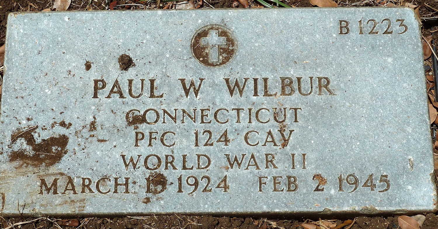 PRIVATE FIRST CLASS PAUL WILMOT WILBUR; U.S. ARMY – Honor Norwalk CT ...