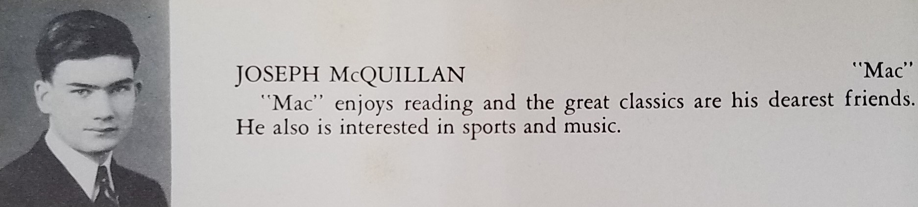 PRIVATE FIRST CLASS JOSEPH FREDERIC MCQUILLAN JR.; U.S. ARMY – Honor ...