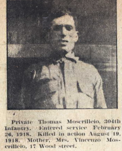 PRIVATE THOMAS GAETANO MOSCARIELLO; U.S. ARMY – Honor Norwalk CT veterans