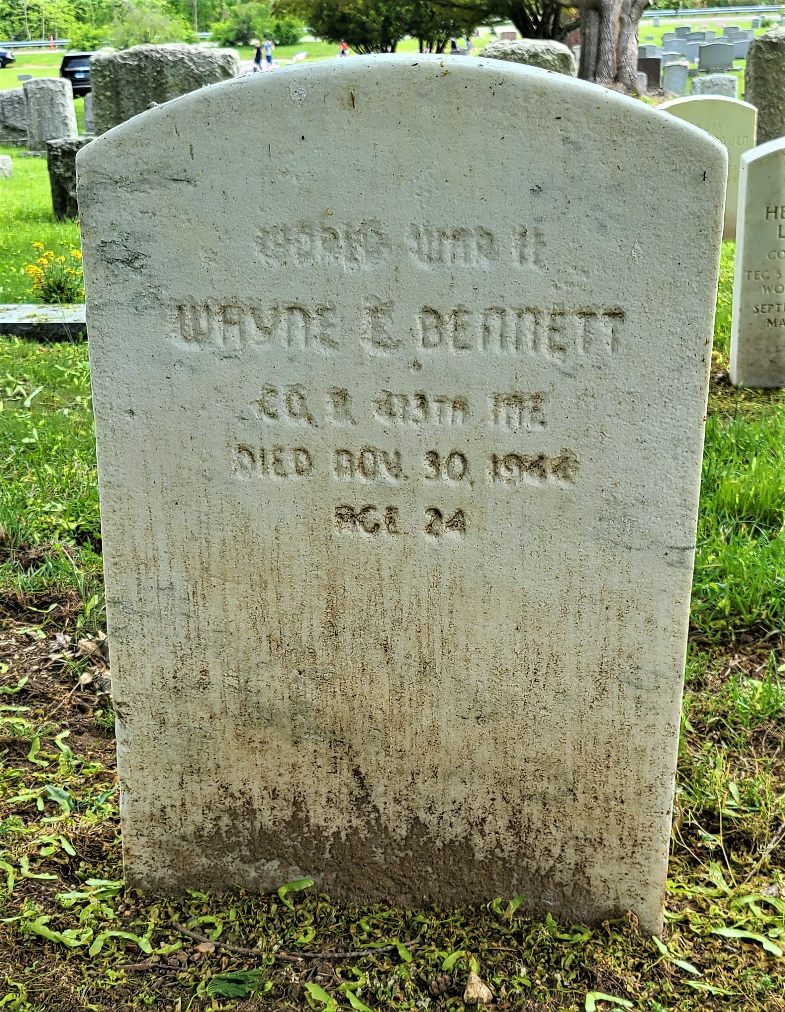 PRIVATE WAYNE EVERETT BENNETT; U.S. ARMY – Honor Norwalk CT veterans