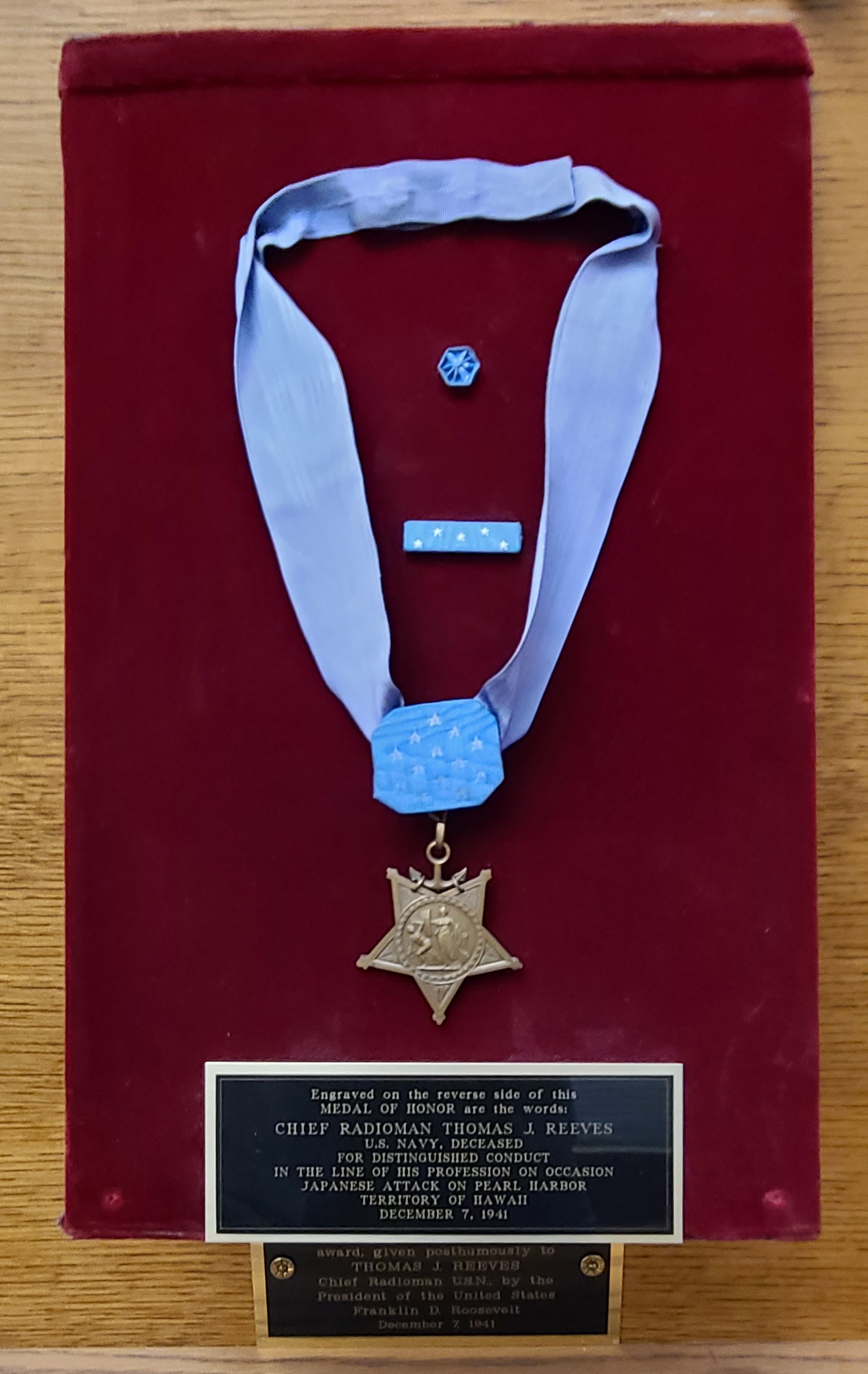 CHIEF RADIOMAN THOMAS JAMES REEVES; U.S. NAVY – Honor Norwalk CT veterans