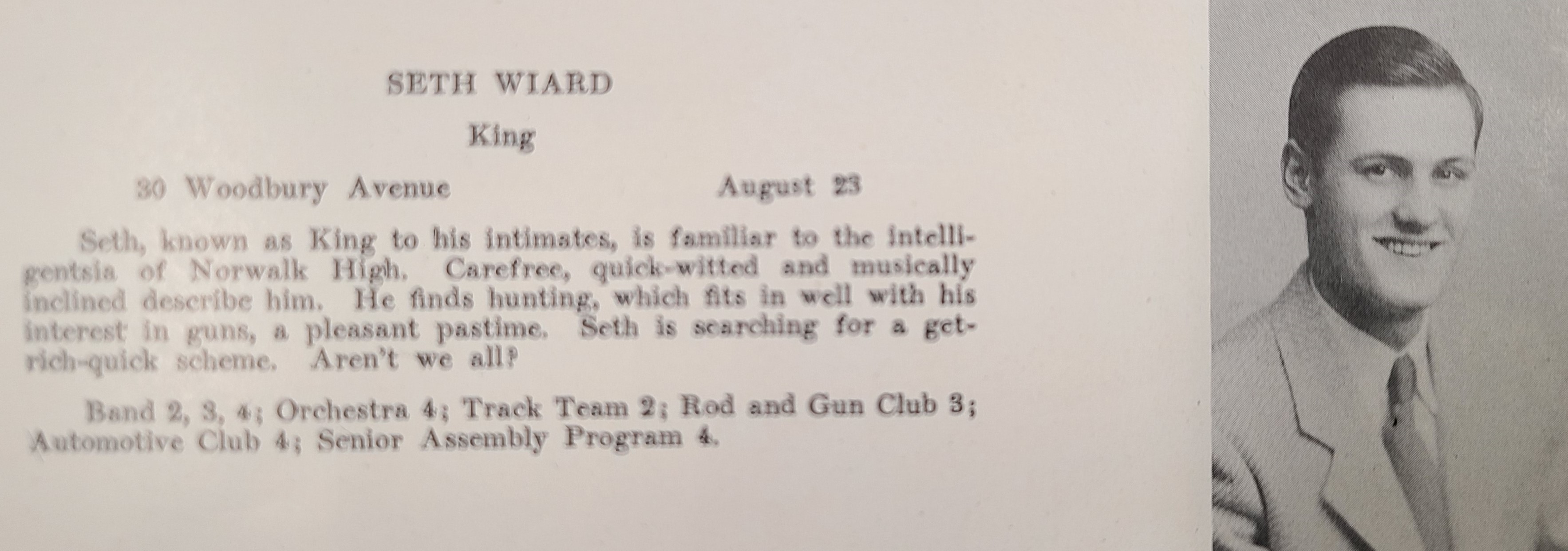 COLONEL SETH WIARD JR.; U.S. ARMY – Honor Norwalk CT veterans