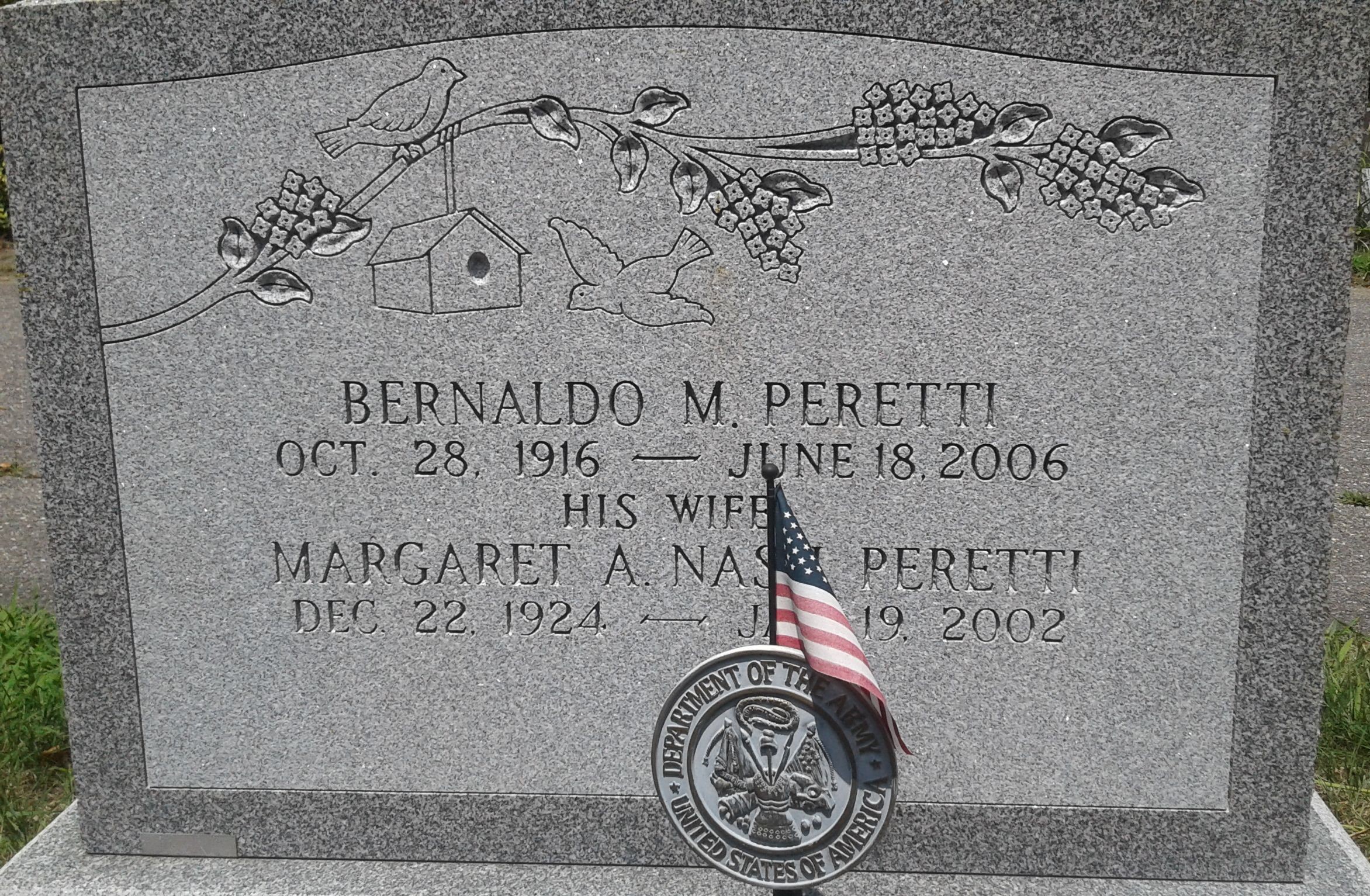 SECOND LIEUTENANT BERNALDO “BERNARD” MARKO PERETTI; U.S. ARMY – Honor ...