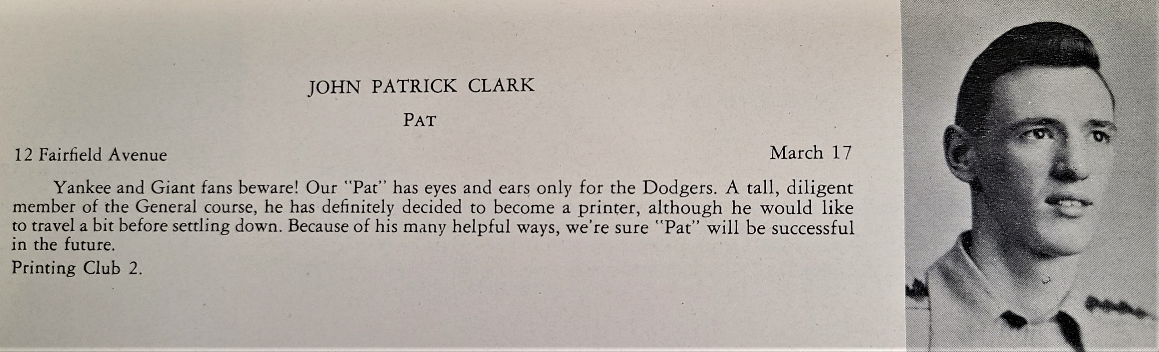 DAMAGE CONTROLMAN 3RD CLASS JOHN PATRICK CLARK; U.S. NAVY – Honor ...