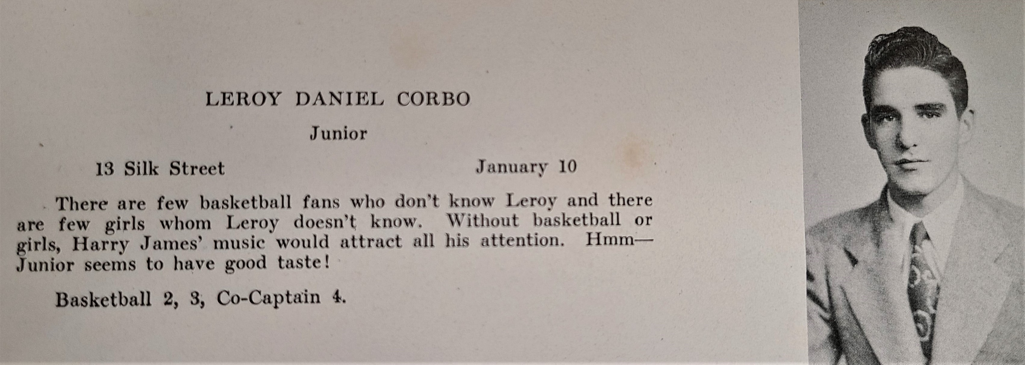 SERGEANT LEROY DANIEL CORBO; U.S. ARMY – Honor Norwalk CT veterans