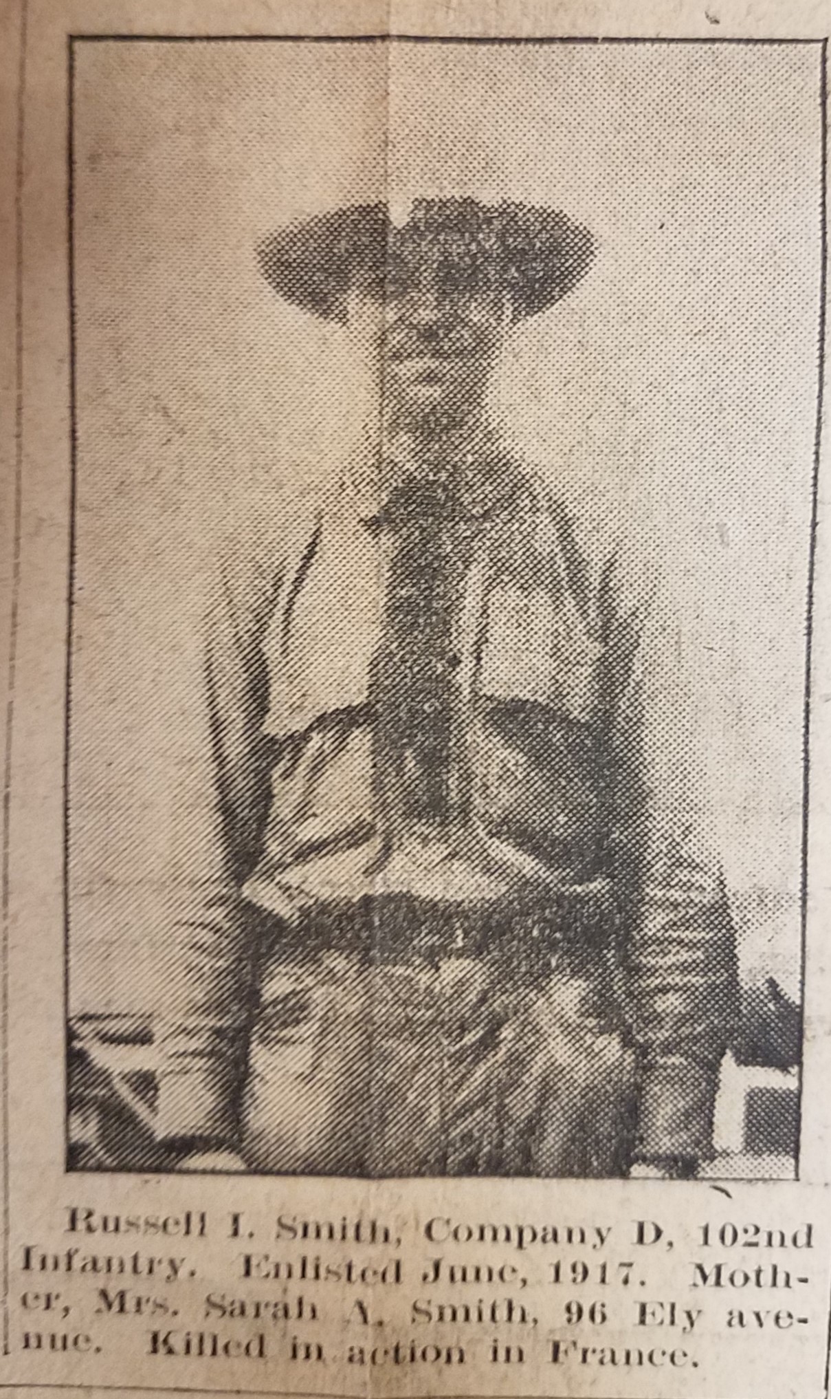 PRIVATE FIRST CLASS RUSSELL IRWIN SMITH; U.S. ARMY – Honor Norwalk CT ...