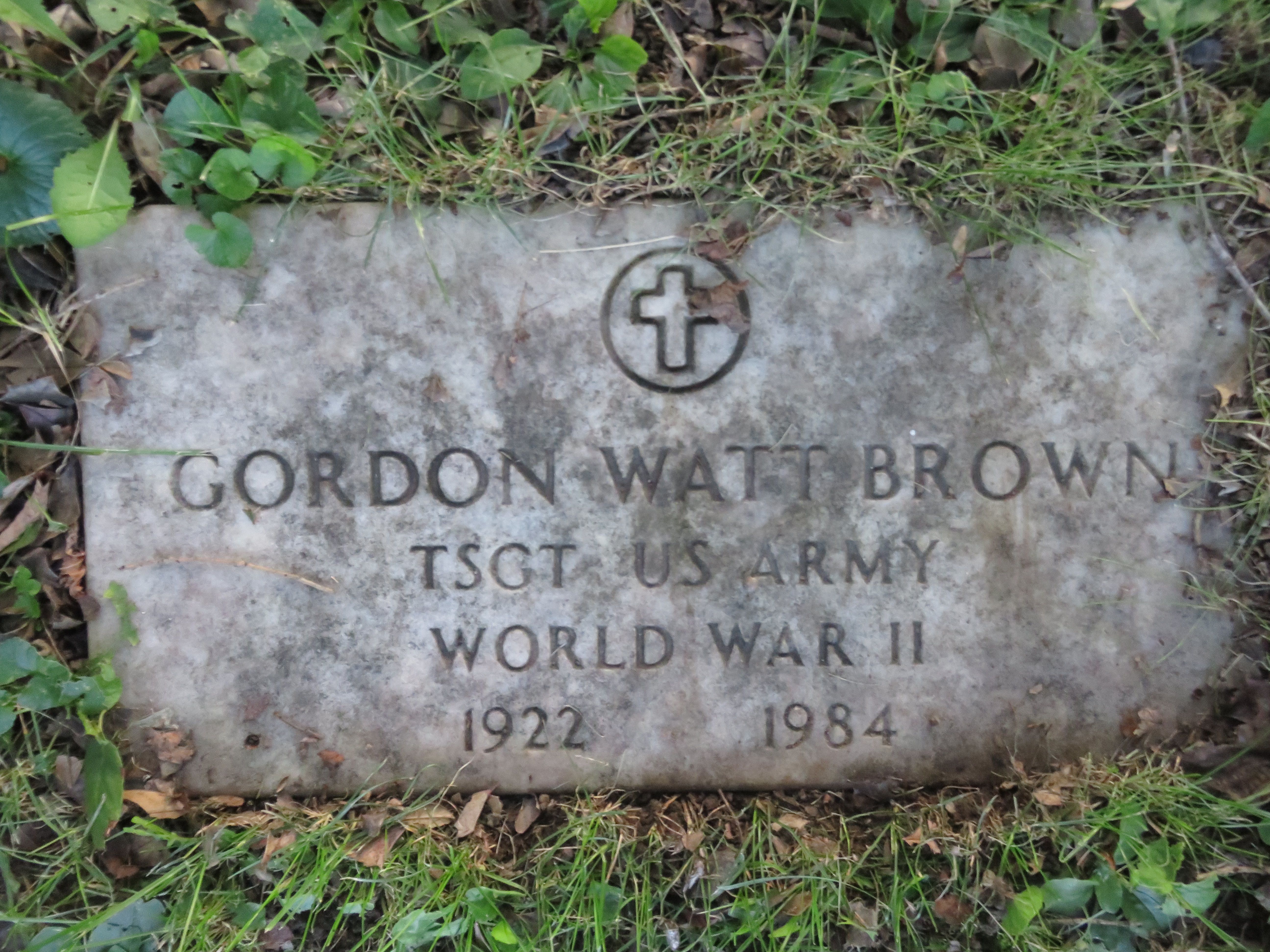 TSGT GORDON WATT BROWN; U.S. ARMY AIR FORCE – Honor Norwalk CT veterans