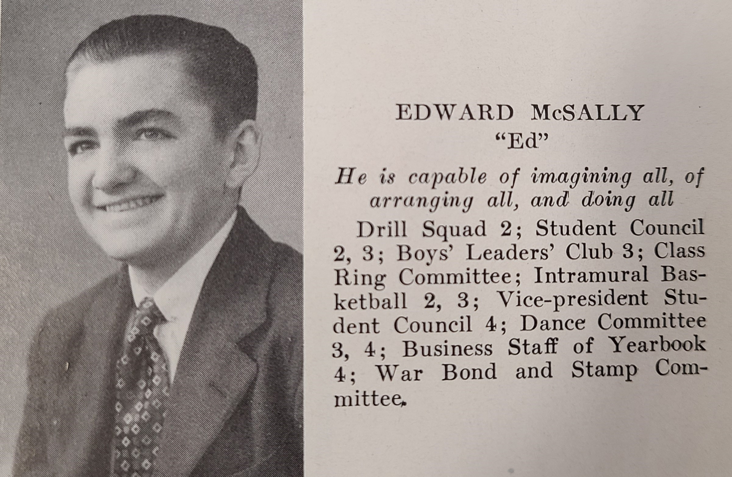 PRIVATE FIRST CLASS EDWARD LAWRENCE MCSALLY JR.; U.S. MARINE CORPS ...